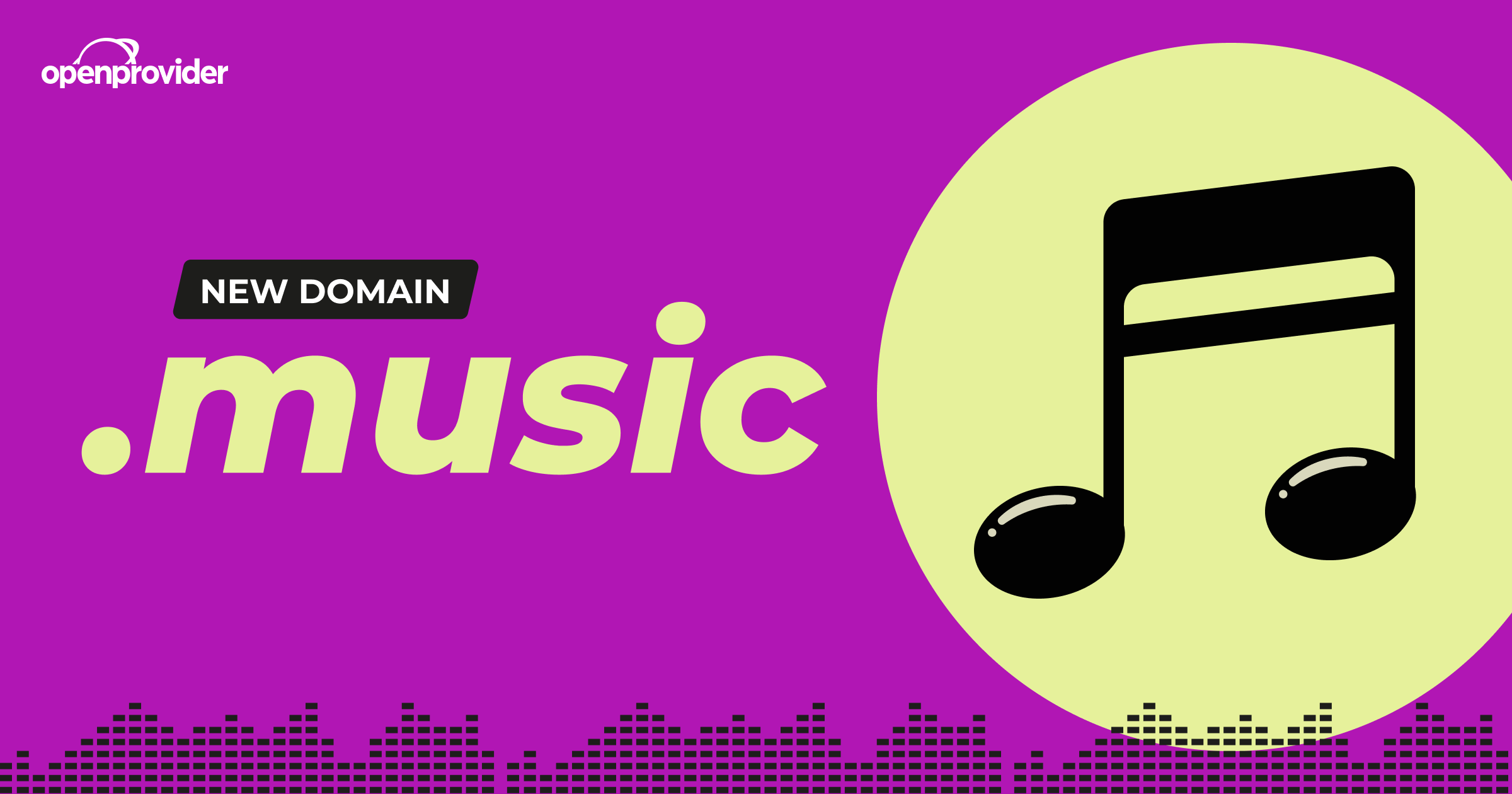 The .music domain is now available on the market! - Openprovider