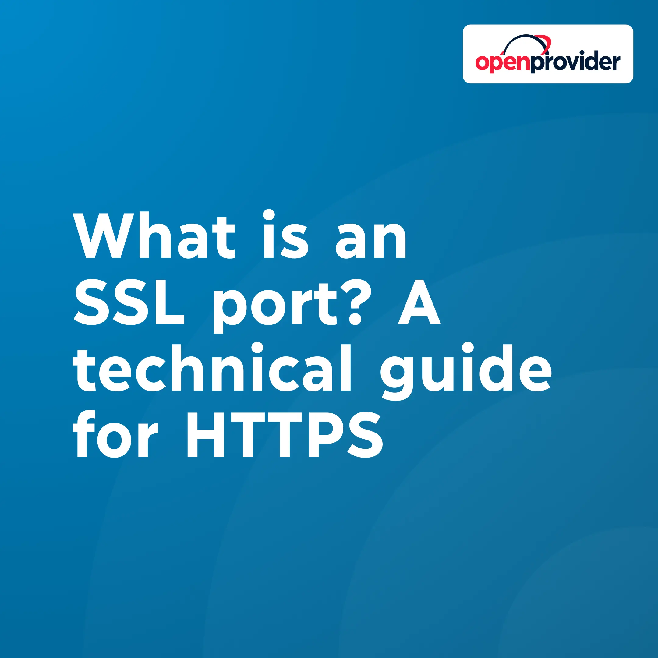 What is an SSL port? A technical guide for HTTPS - Openprovider